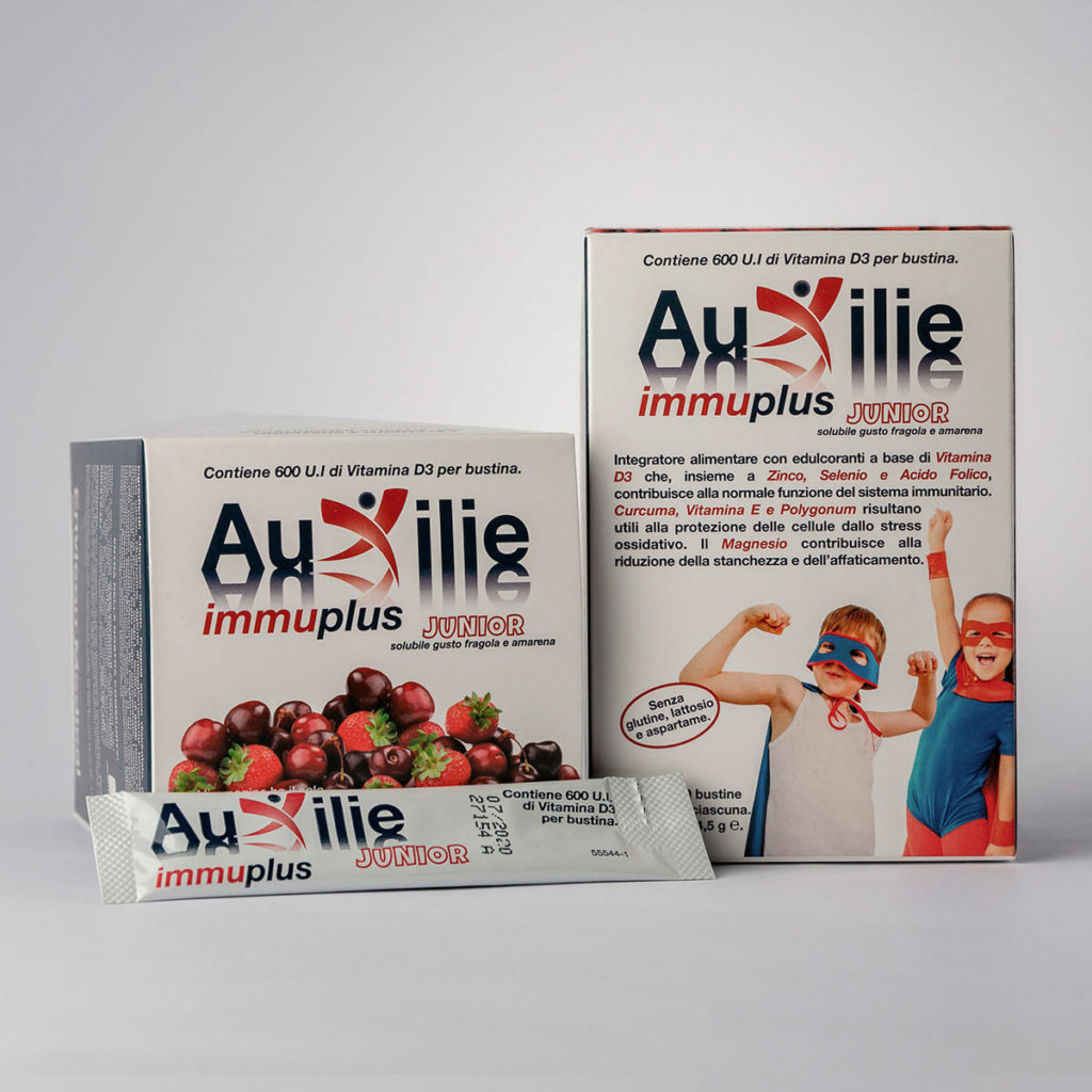 Integratore Immunomodulante Auxilie® Immuplus Junior 60 Bustine ...